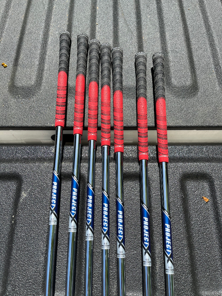 T100 irons 4-P Project X 6.0, custom BB&F ferrules! Plus a masters ...
