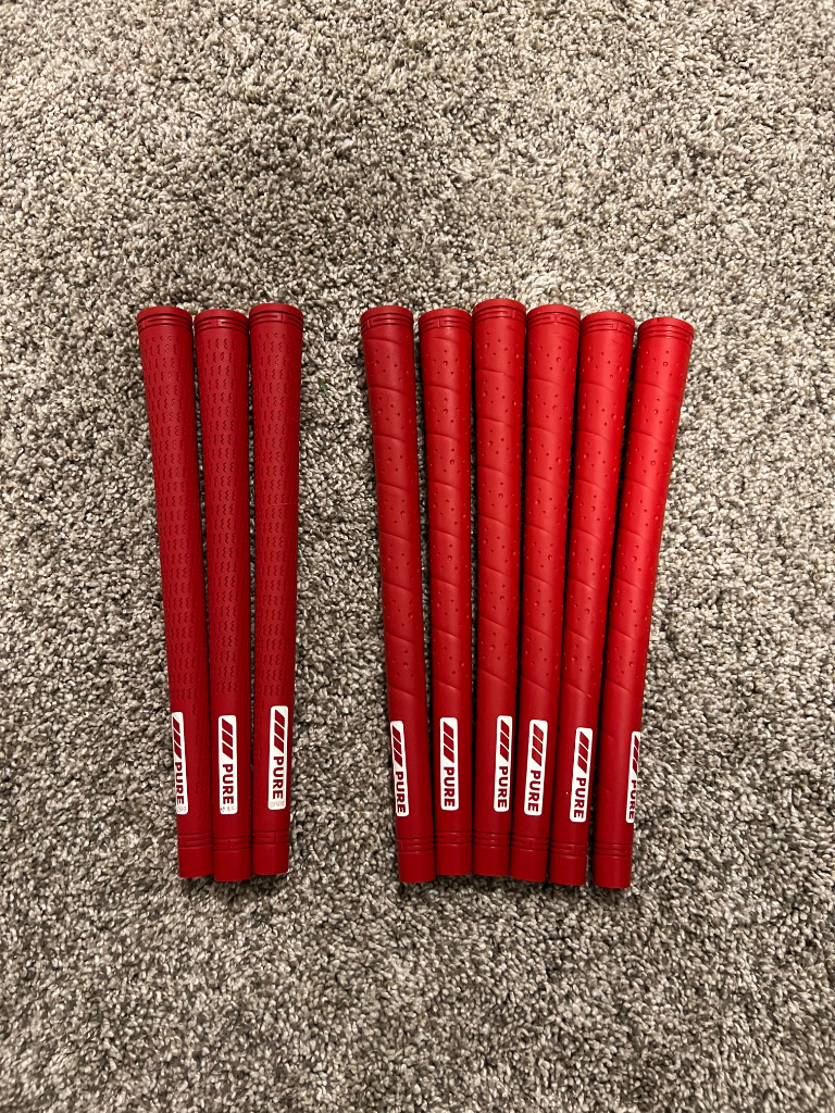 PURE Red Grips - $50 for 9 New Grips - For Sale Archive-For Feedback ...