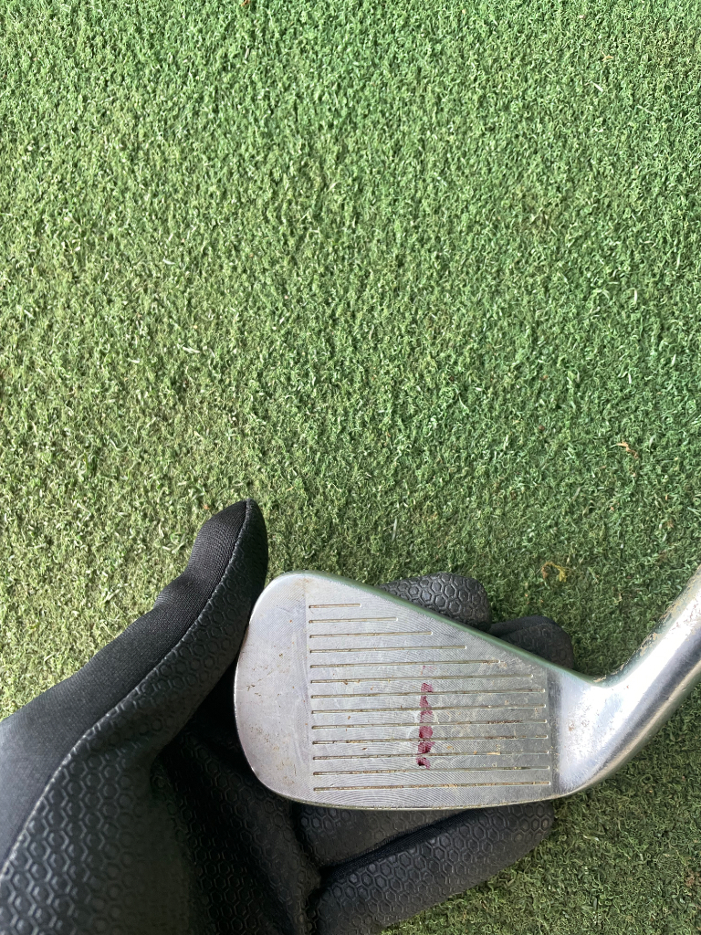 -6* toe down 7 Iron swing. What do I do about lie angle?, currently -1 ...