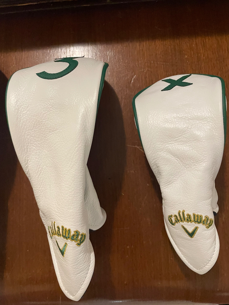 OG Sim 3 wood head and rare Callaway Masters Leather Headcover Set ...