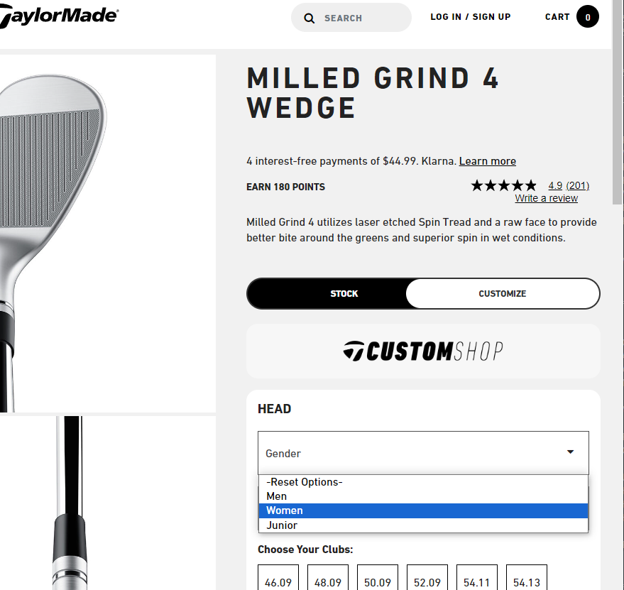 Taylormade Mens vs Womens's MG4 wedge - Equipment - GolfWRX