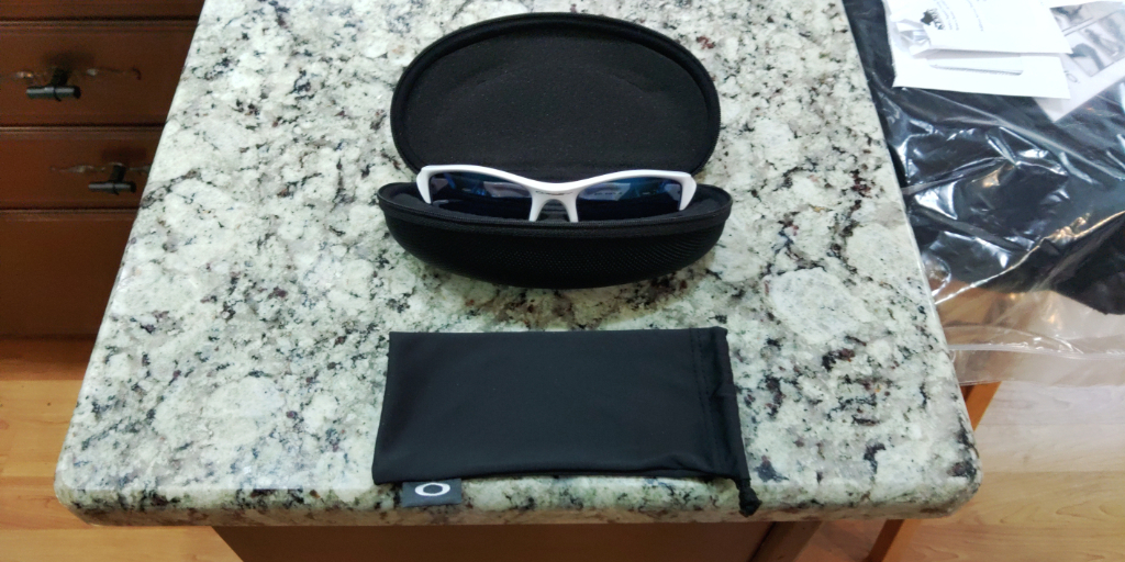 Oakley Flak Jacket- ice iridium non polarized- polished white frame ...