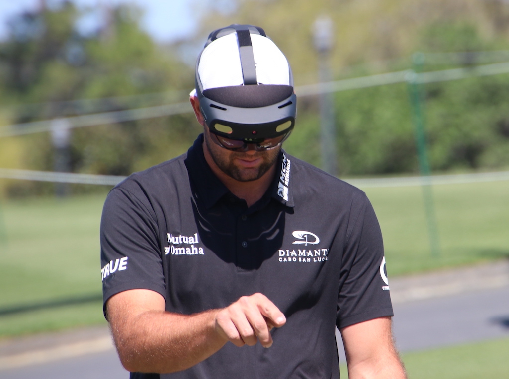 Taylor Montgomery using PuttView X training goggles – 2024 The Players ...