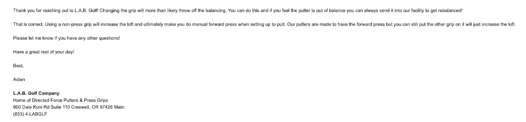 Change LAB press grip to standard grip - Putters - GolfWRX