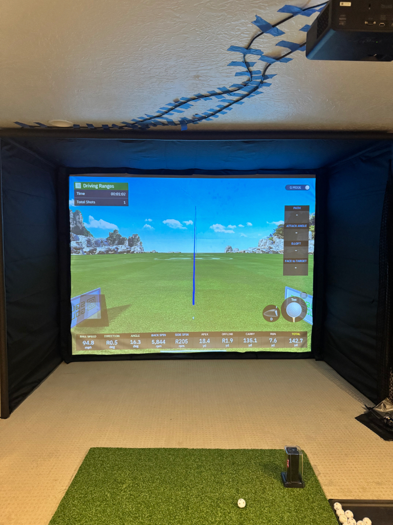 Home Golf Simulator with a Large TV vs Projector Setup..... Please ...