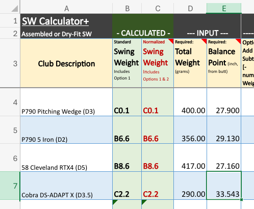 Swing weight calculators - WRX Club Techs - GolfWRX